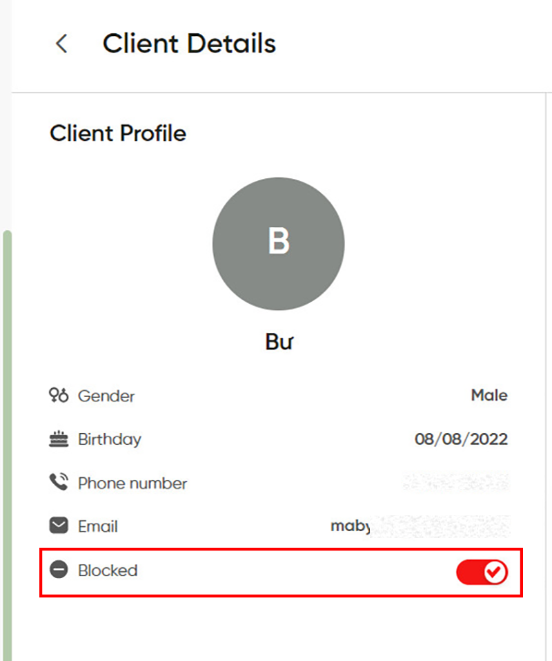 How to block customers – Maby Help Center