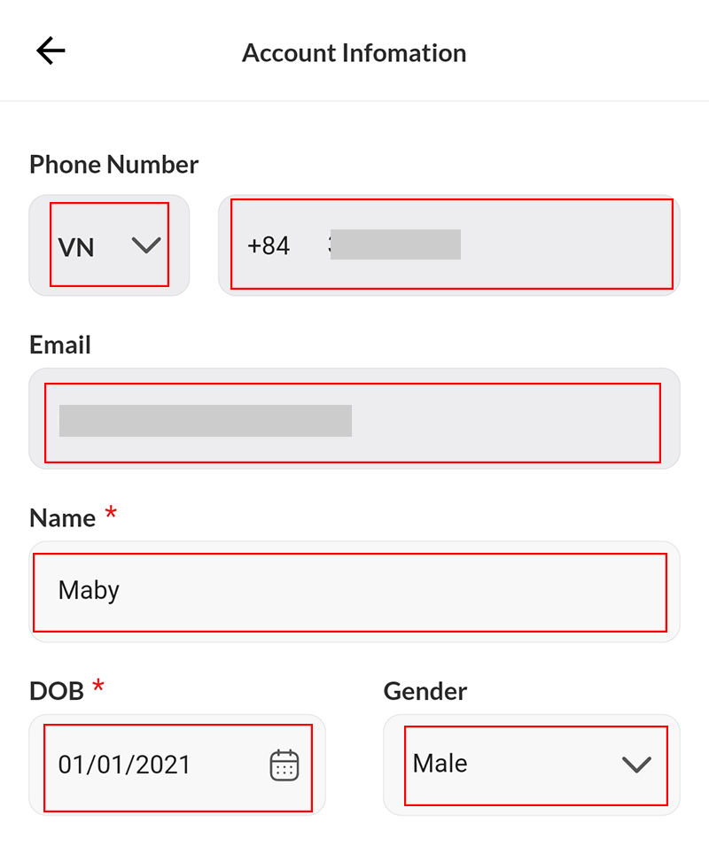How to edit personal information – Maby Help Center